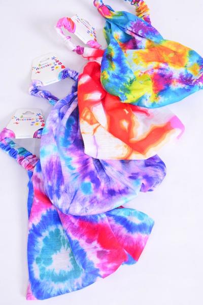 Headband Turban Wide Cotton Stretchy Gradient Tiedye / 12 pcs = Dozen ...