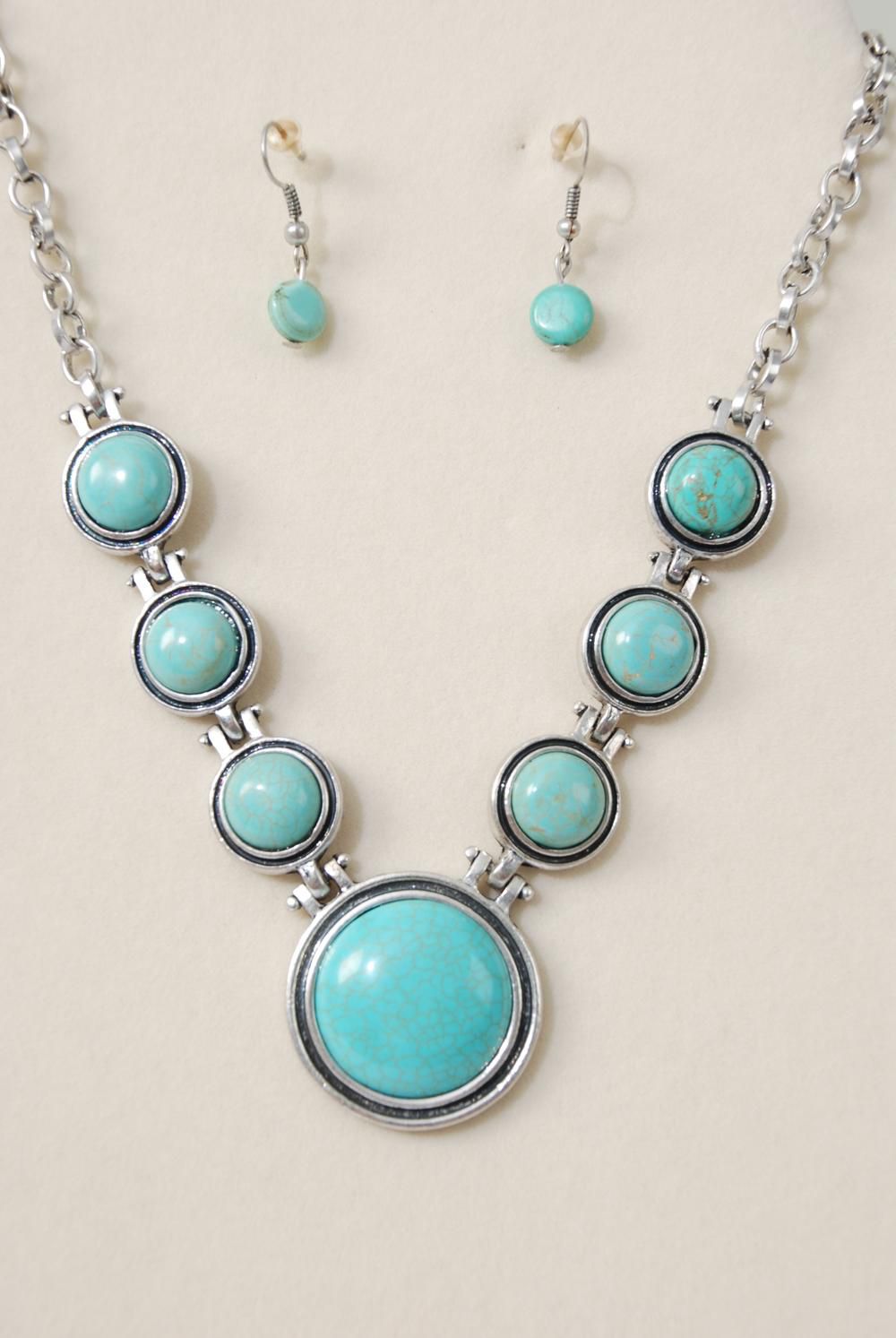 Necklace Sets Chain w Semiprecious Stones / Sets Size - 18" w Extension ...