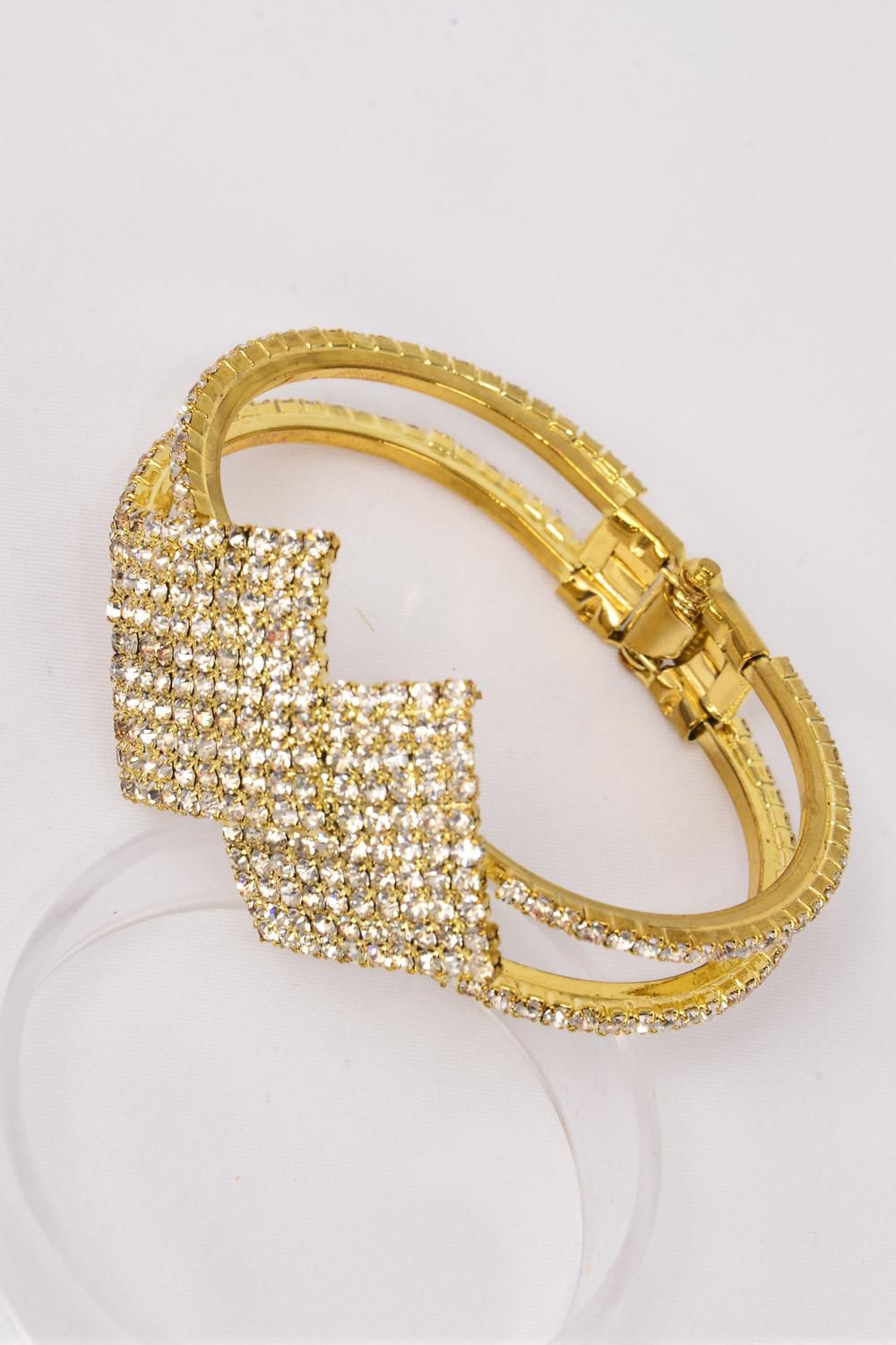 Bracelet Hinge Diamond Shape Rhinestones / PC Hinge , Hang Tag & OPP ...