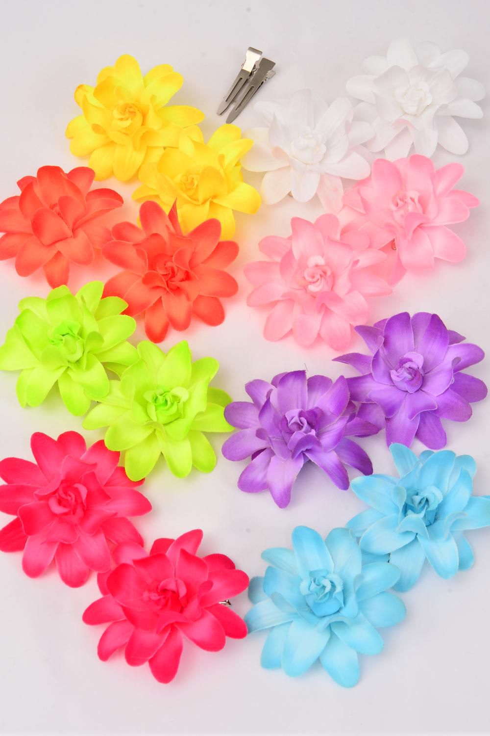 Flowers 24 pcs Alligator Clip Citrus / 24 pcs Flower = Dozen Alligator ...