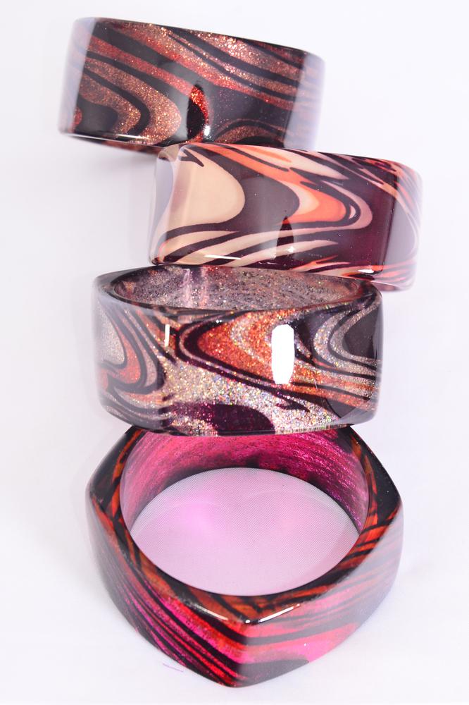 Bracelet Square Bangle Poly / 12 pcs = Dozen Size - 2.75" x 1.25" Dia ...