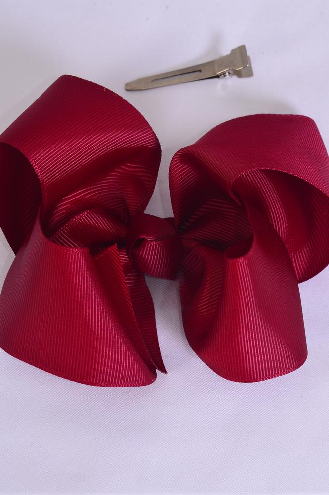 Hair Bow Large Wine Grosgrain Bow-tie / 12 pcs Bow = Dozen Wine ...