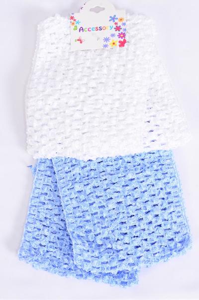 Ballerina Headband 24 pcs Turban 4 Inch Wide Blue White Mix / 12 card ...