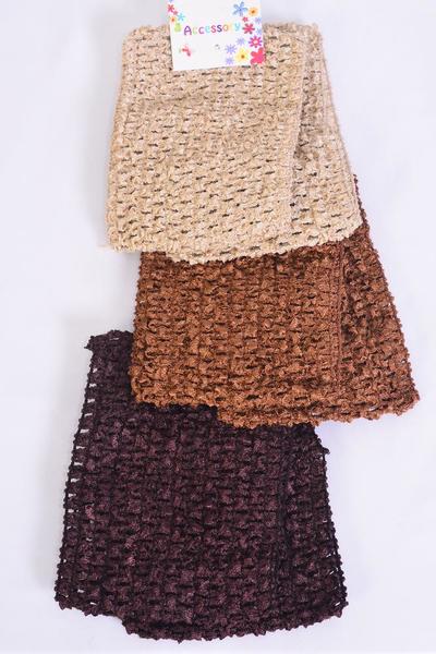Ballerina Headband 24 pcs Turban 4 Inch Wide Khaki Browntone Mix / 12 ...